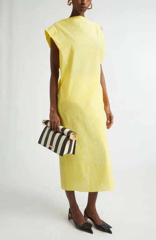 Jacquemus La Robe Drap Asymmetric Midi Dress - Yellow
