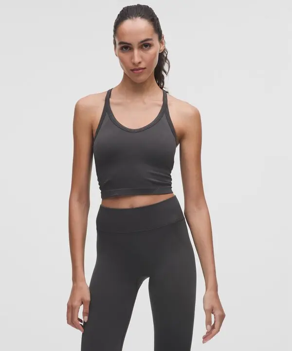 Lululemon Get Low Cross-back Training Tank Top - Black/graphite Grey
