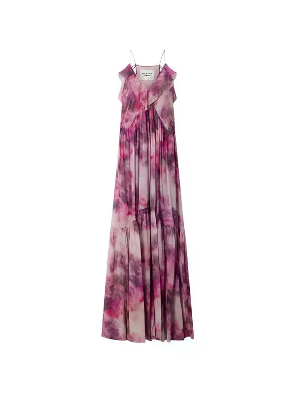 MARANT ETOILE Vasmila Ruffled Maxi Dress - Purple