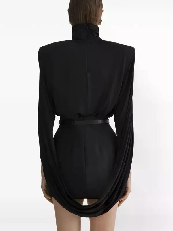 MUGLER High-neck Long-sleeve Top