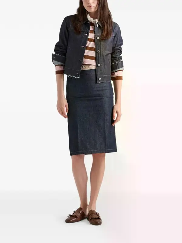 Prada Denim Pencil Mini Skirt