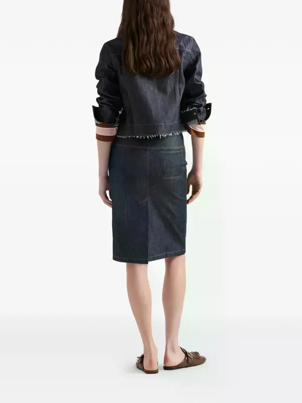 Prada Denim Pencil Mini Skirt