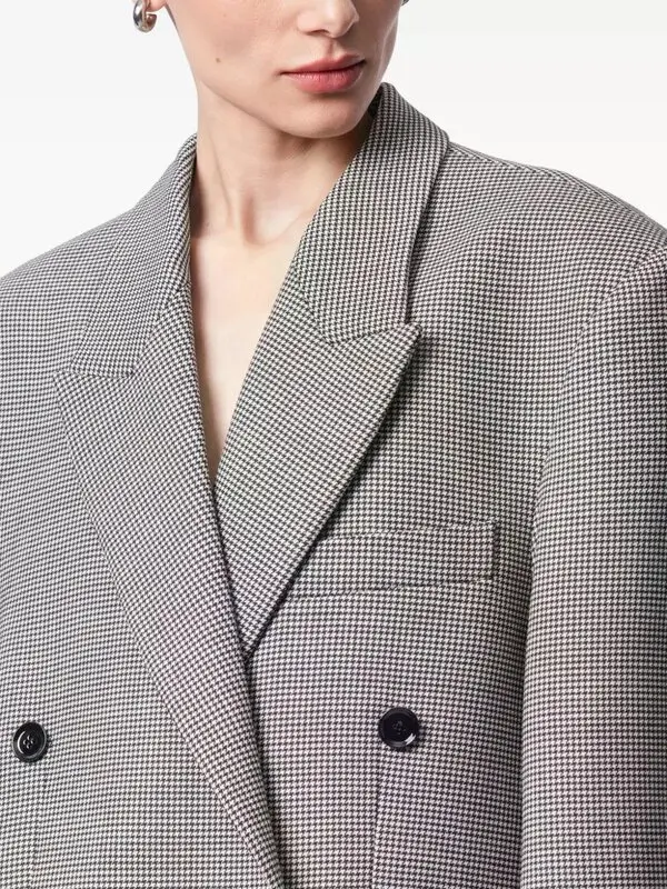 ARTICLE TEN Houndstooth Double-breasted Blazer