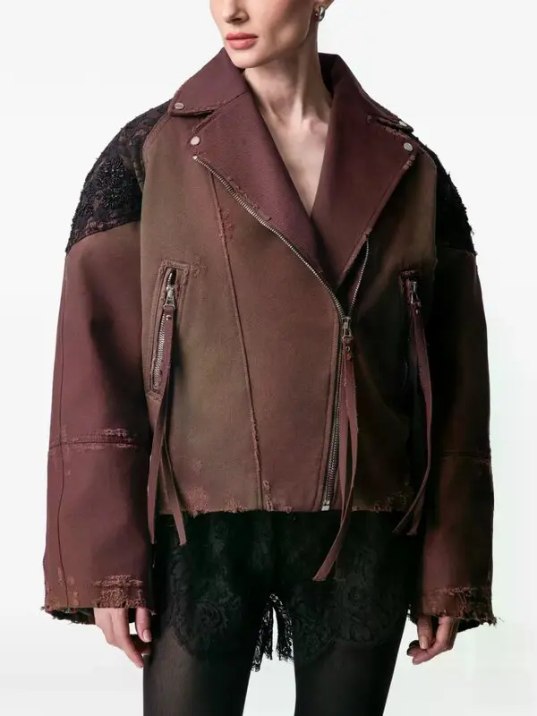 ARTICLE TEN Lace-paneled Jacket