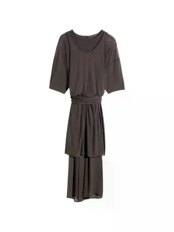 LEMAIRE Draped Mesh Double Layer Dress