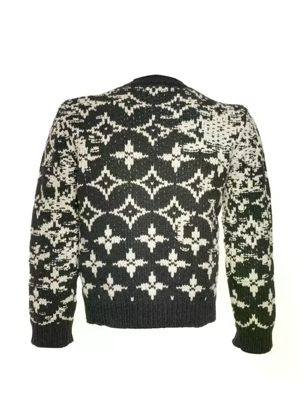 LOUIS VUITTON 2020 Distressed Monogram Knit Sweater