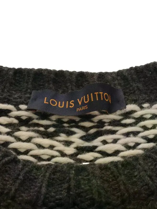 LOUIS VUITTON 2020 Distressed Monogram Knit Sweater