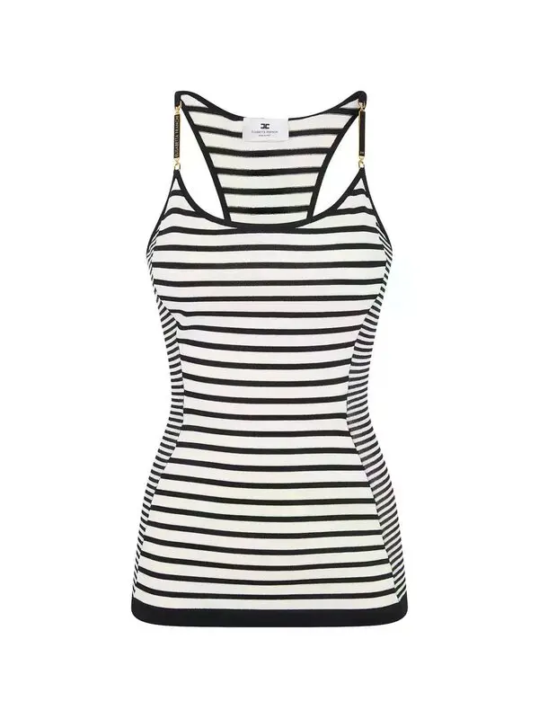 Elisabetta Franchi Striped Racerback Tank