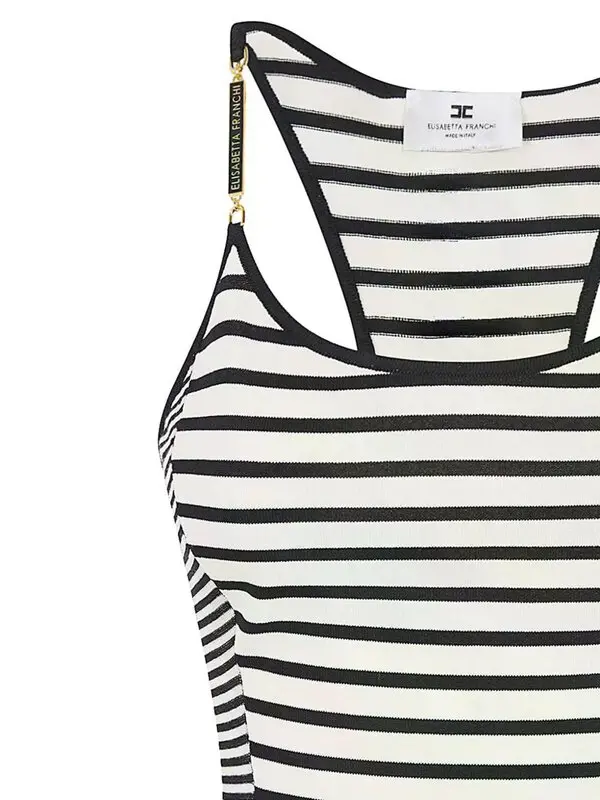 Elisabetta Franchi Striped Racerback Tank
