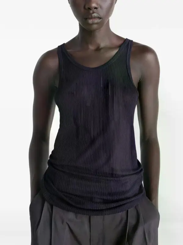 LEMAIRE Ribbed Tank Top - Blue