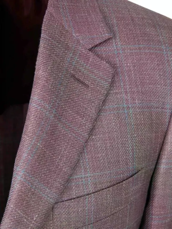 Canali Check-pattern Blazer - Purple
