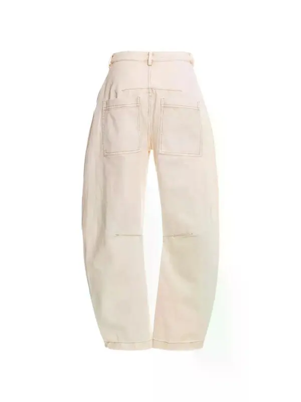 Agua Bendita Fallon Distressed Floral-embroidery Jeans
