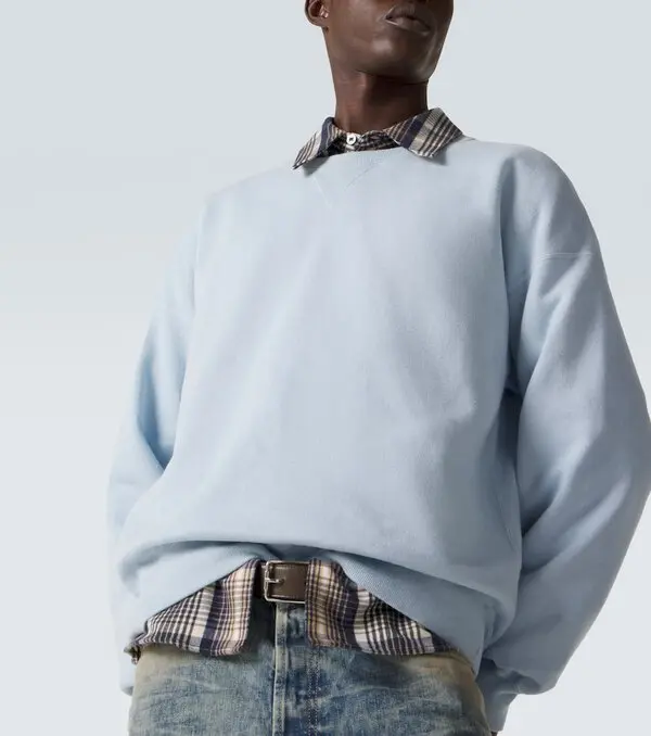 Visvim Jumbo Cotton Jersey Sweatshirt - Blue
