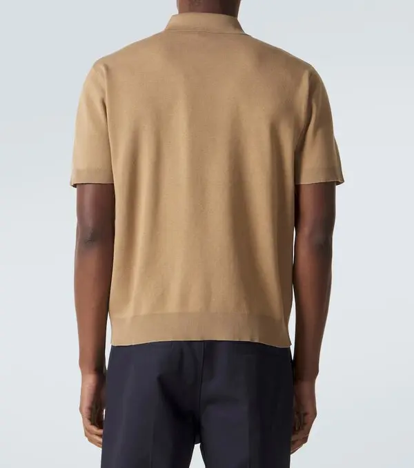 Gucci Interlocking G Silk And Cotton Polo Shirt