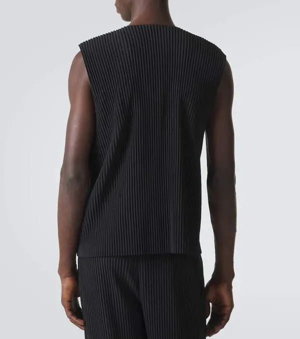 Issey Miyake Basics Pleated Vest - Black