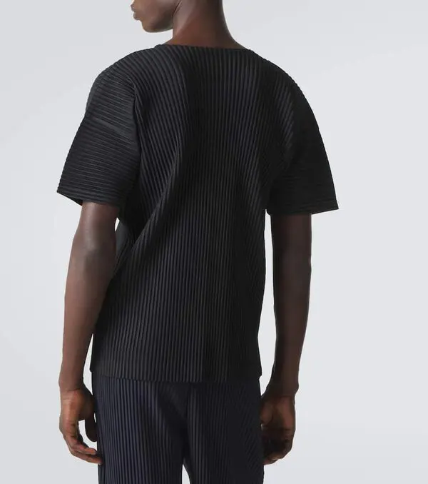 Issey Miyake Basics Pleated T-shirt - Black