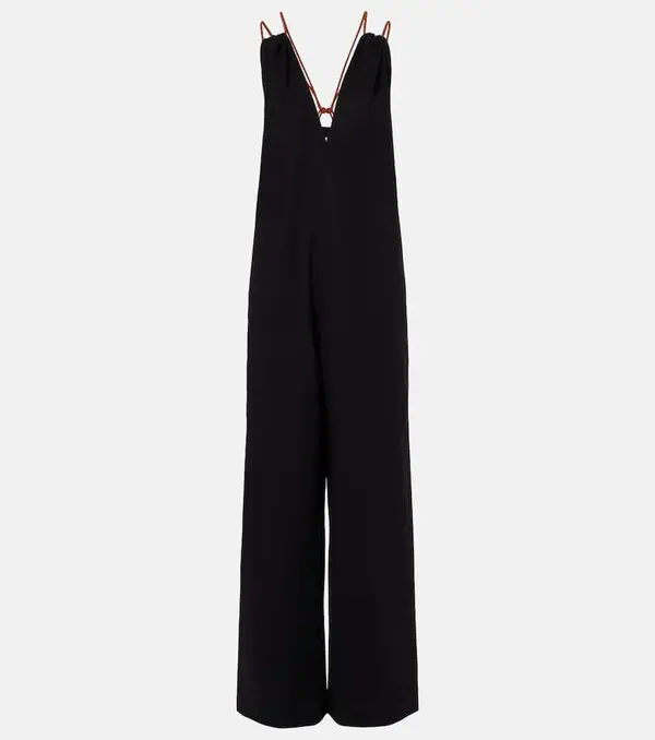Plan C Cotton Crepe Jumpsuit - Black
