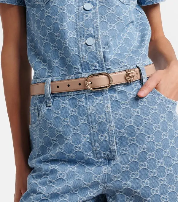 Gucci Double G Leather Belt