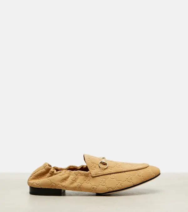 Gucci Horsebit Gg Suede Loafers