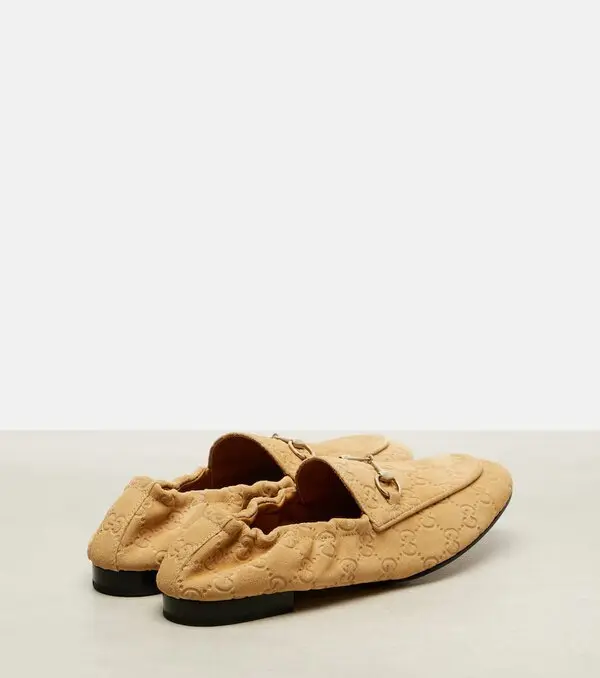 Gucci Horsebit Gg Suede Loafers