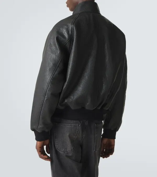 Studio Nicholson Leather Bomber Jacket