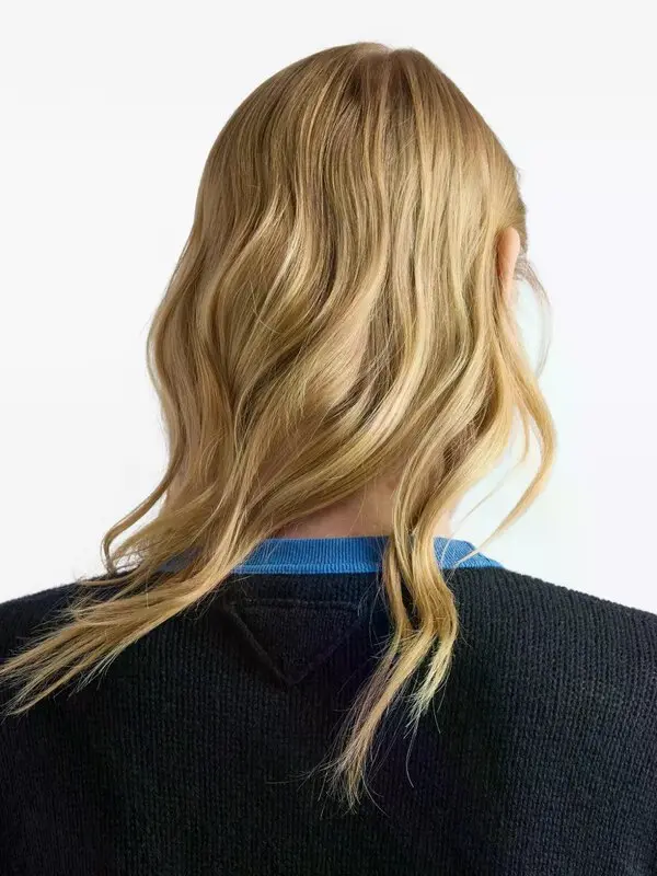 Prada Cashmere Crew-neck Sweater With Contrast Trim - Black