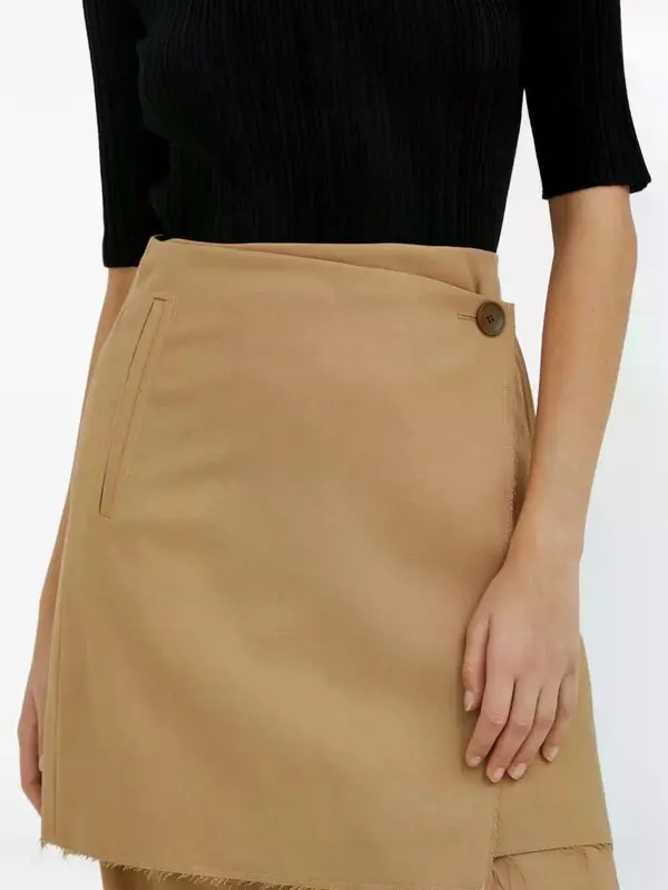 BY MALENE BIRGER Button-detailed Frayed Skirt