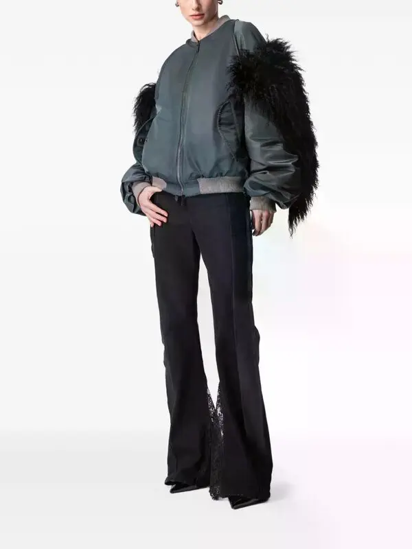 ARTICLE TEN Shearling-panel Bomber Jacket