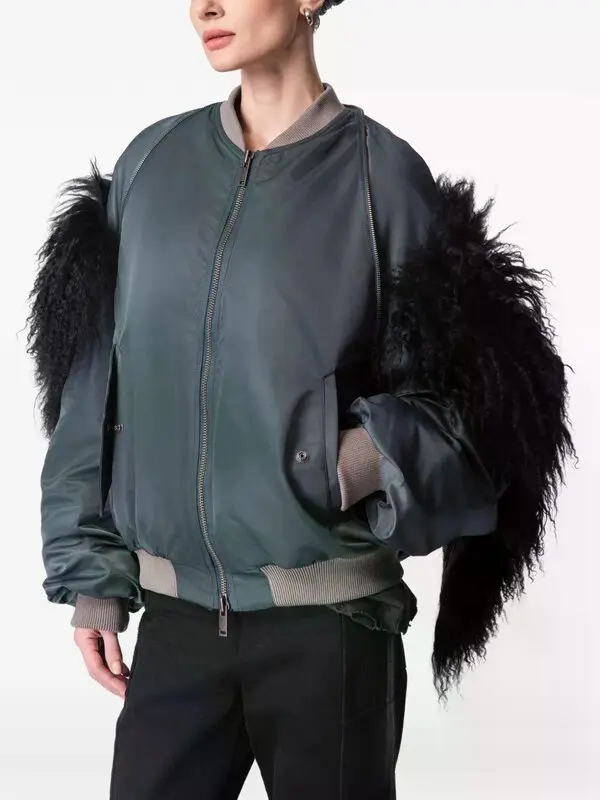 ARTICLE TEN Shearling-panel Bomber Jacket