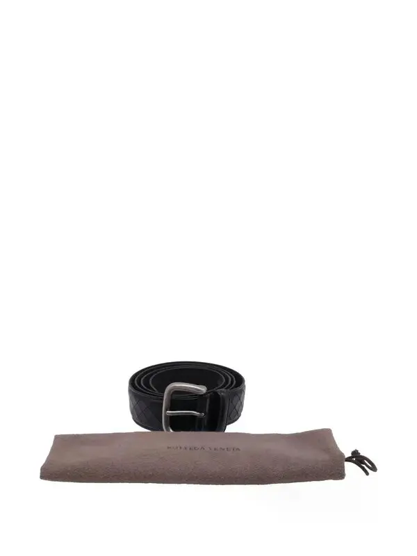 Bottega Veneta Intrecciato Pin-buckle Belt - Black