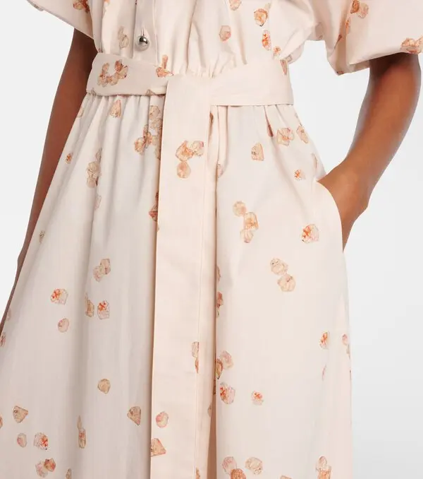 Altuzarra Paulinia Floral Cotton-blend Midi Dress - Pink