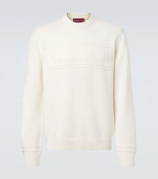 Gucci Logo Cotton And Wool Sweater