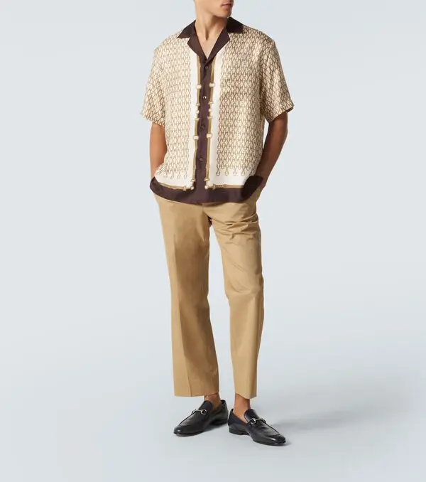 Gucci Printed Silk Twill Bowling Shirt