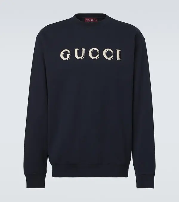 Gucci Logo Cotton Jersey Sweatshirt