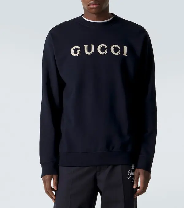 Gucci Logo Cotton Jersey Sweatshirt