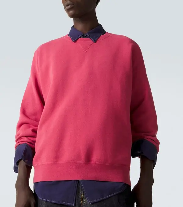 Visvim Jumbo Cotton Jersey Sweatshirt - Red