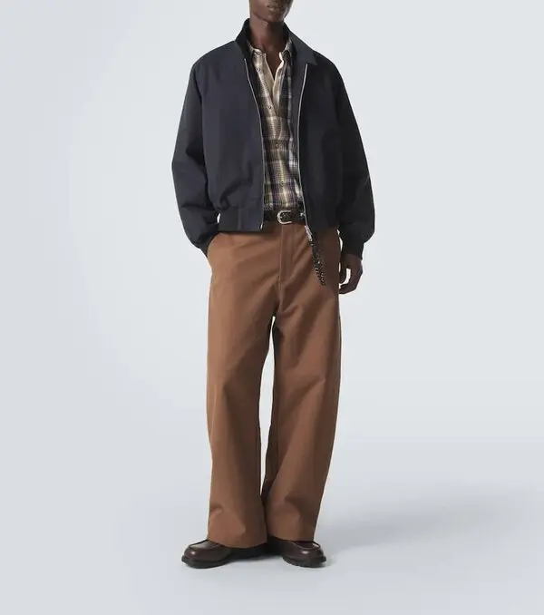 Studio Nicholson Cotton-blend Bomber Jacket - Blue