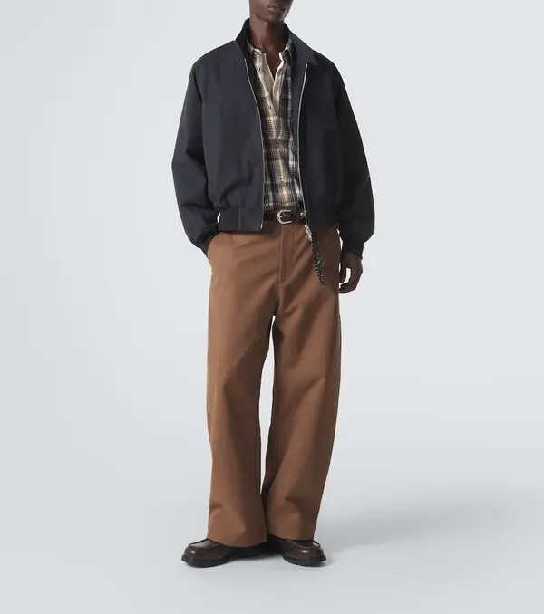 Studio Nicholson Cotton-blend Bomber Jacket - Blue
