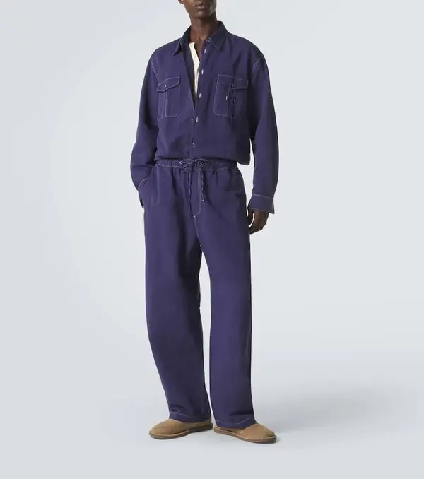 Studio Nicholson Louro Cotton And Linen Shirt - Blue