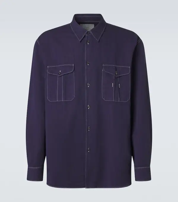 Studio Nicholson Louro Cotton And Linen Shirt - Blue