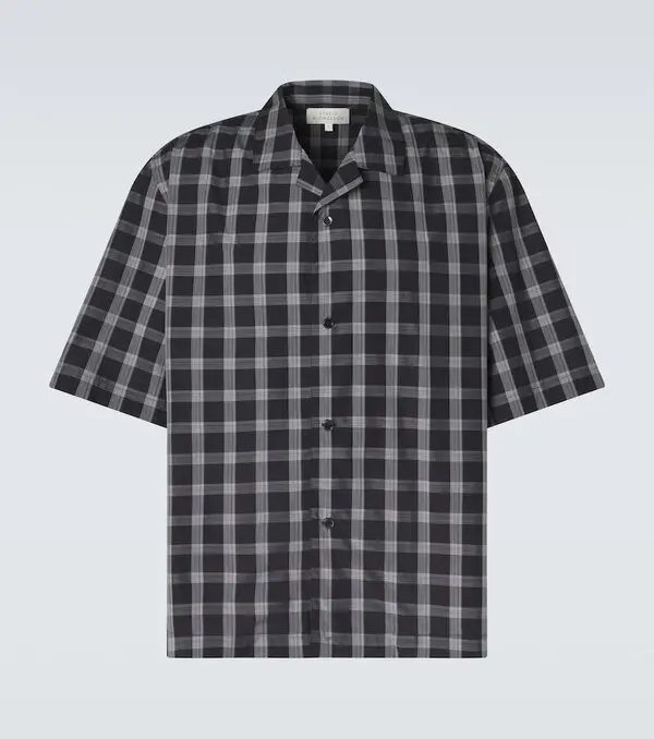 Studio Nicholson Kline Checked Cotton Bowling Shirt