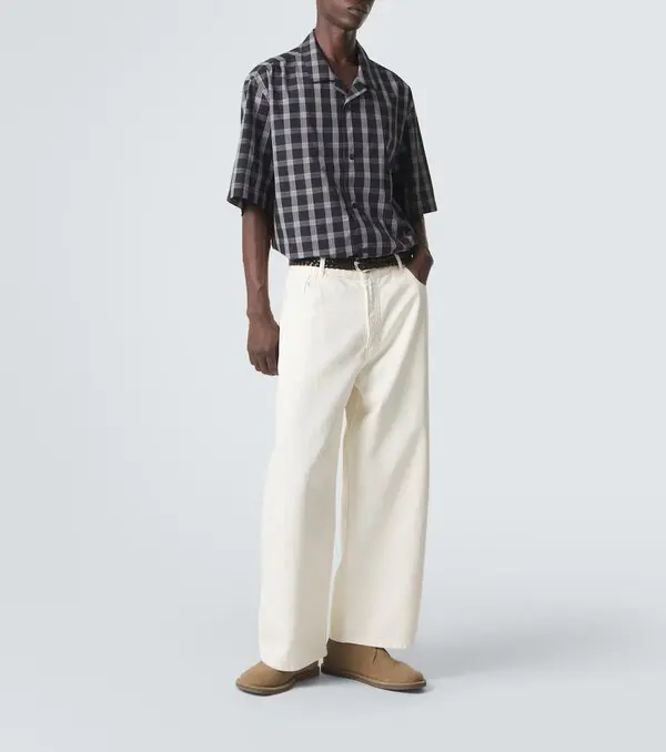 Studio Nicholson Kline Checked Cotton Bowling Shirt
