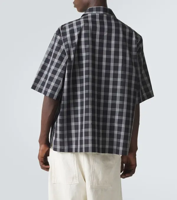 Studio Nicholson Kline Checked Cotton Bowling Shirt
