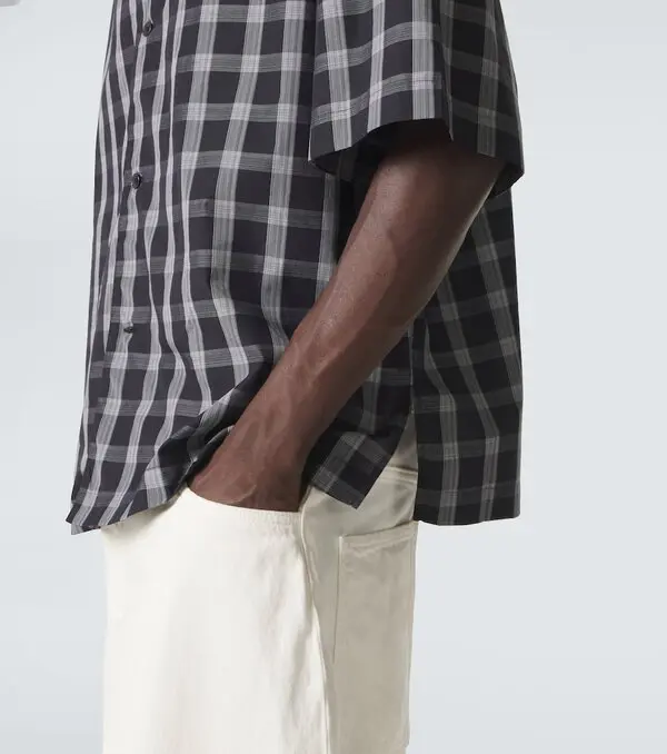 Studio Nicholson Kline Checked Cotton Bowling Shirt