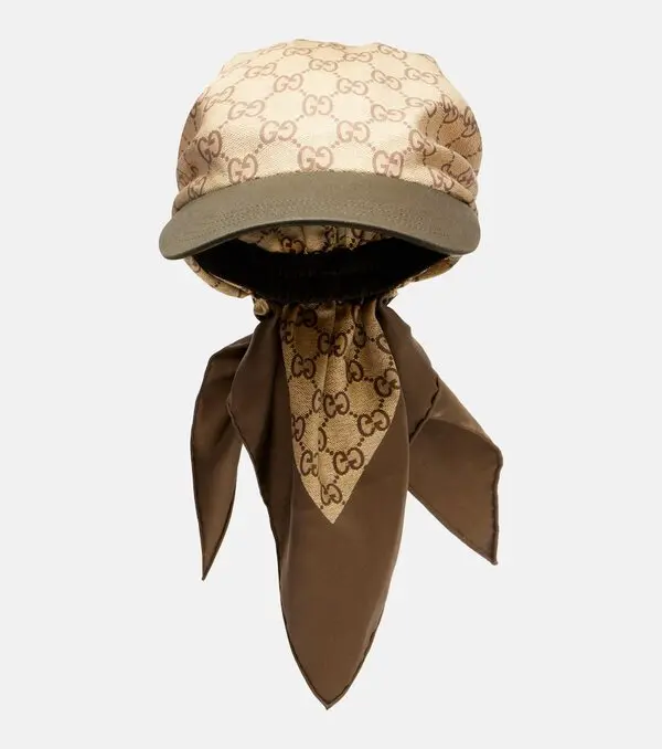 Gucci Gg Silk Twill Baseball Cap - Beige