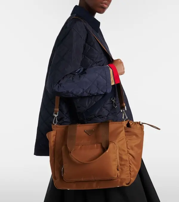 Prada Re-nylon Diaper Bag - Brown