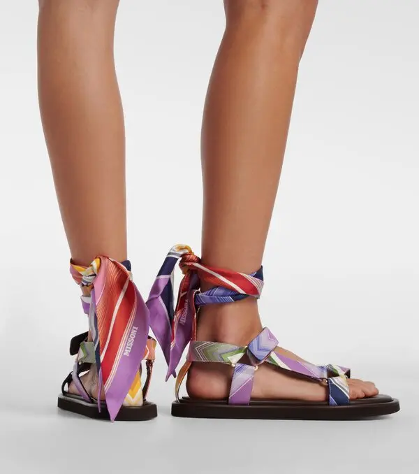 Missoni Maud Chevron Twill Sandals