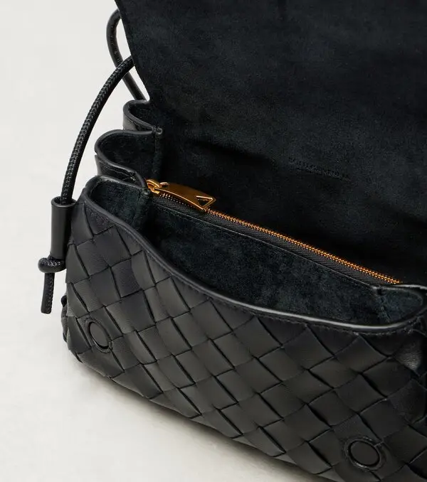 Bottega Veneta Leather Crossbody Bag - Black