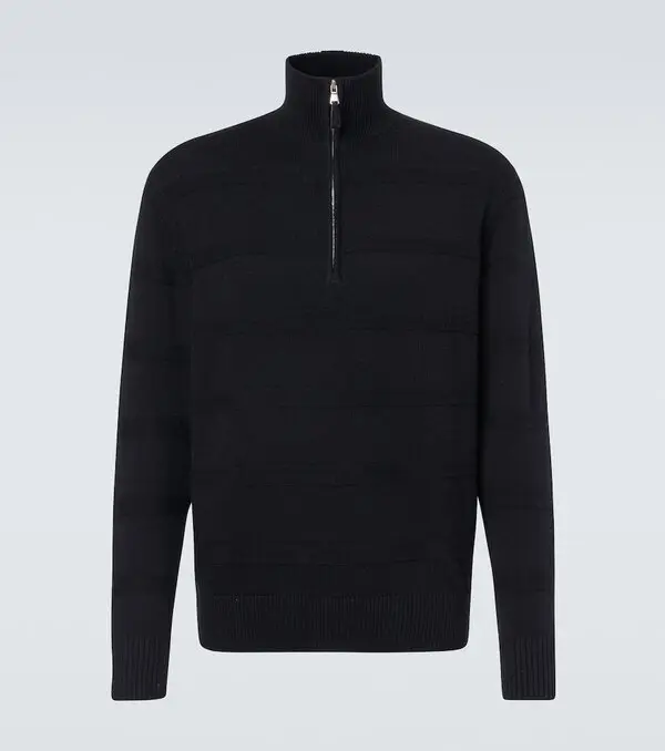 ALLUDE Cotton And Cashmere Turtleneck Sweater - Black