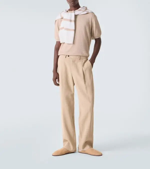 ALLUDE Cotton And Cashmere Sweater - Beige
